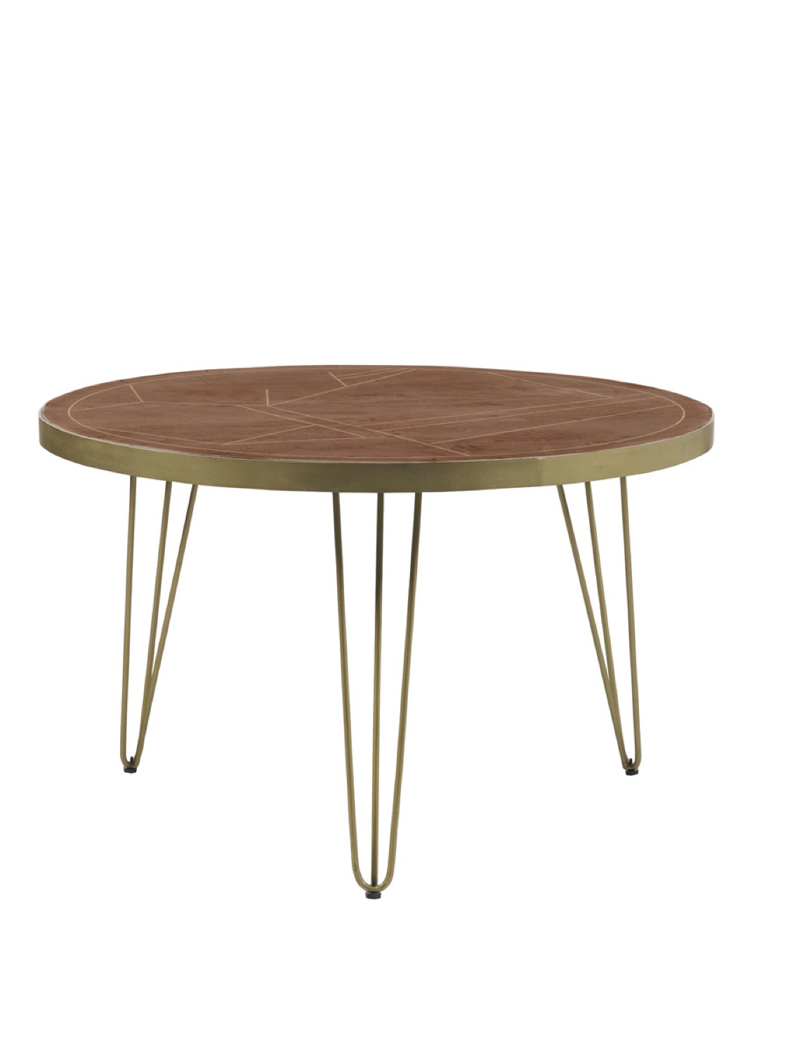 Dark Gold Round Dining Table | Fair for You