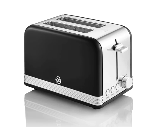 Swan Retro 2 Slice Toaster Black | Fair for You
