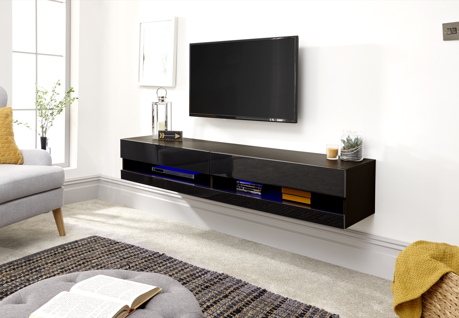 Graze LED 180cm Wall TV Unit | Fair for You